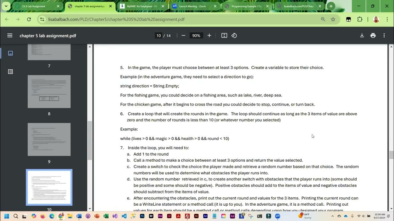 Chapter5 exercise 3 overview - YouTube
