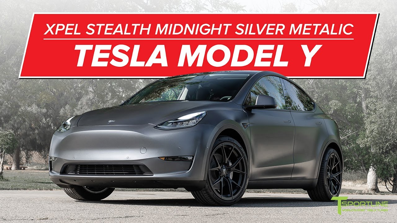 Midnight Silver Metallic Tesla Model Y Protected With Xpel Stealth