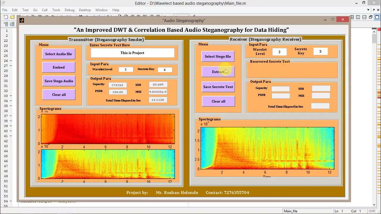 Matlab Code for Audio Steganography | Data Hiding In Audio Using Wavelet Transform - YouTube