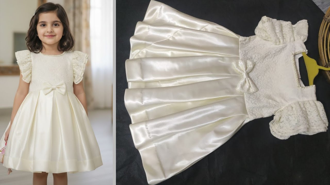 Box pleated frock cutting and stitching - YouTube