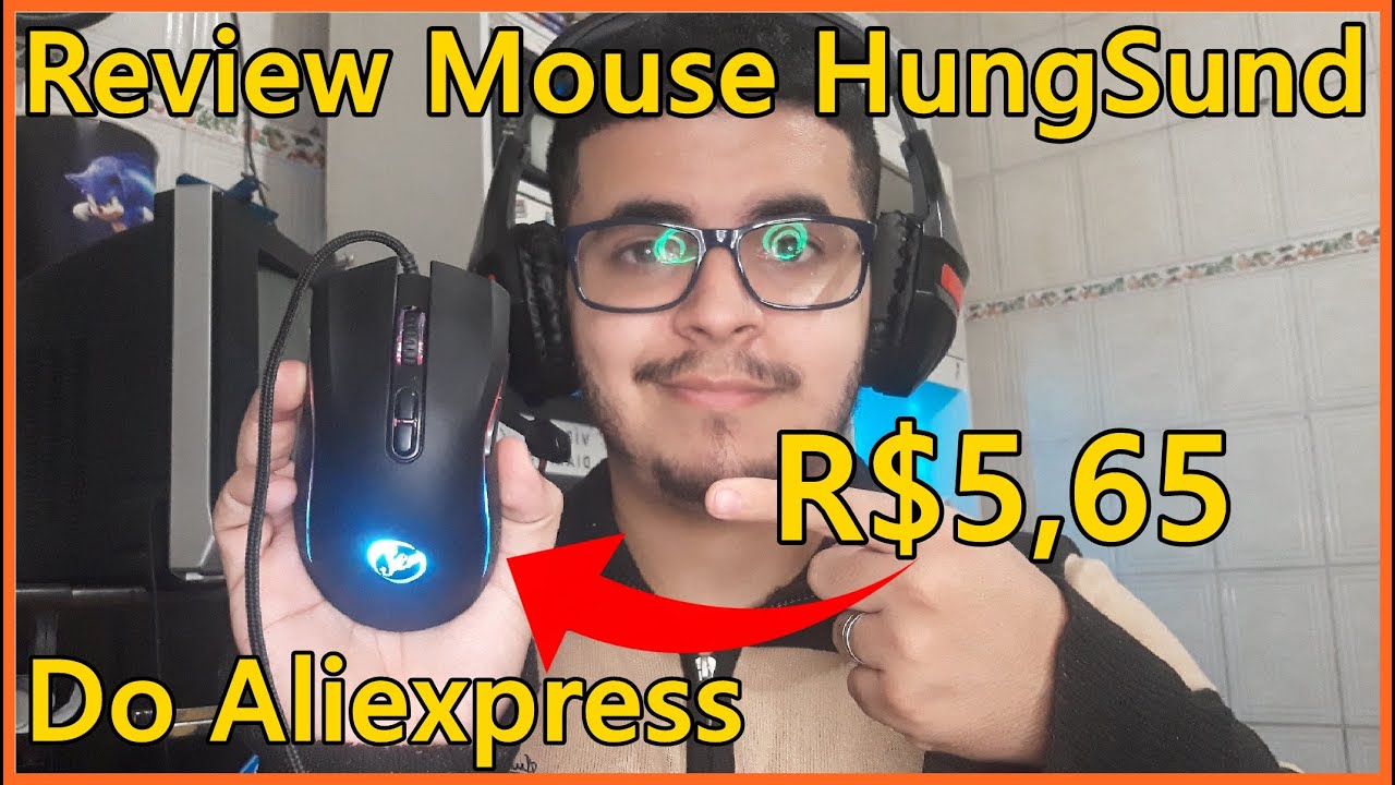 REVIEW MOUSE HONGSUND HIGH-END R$5,65 ALIEXPRESS, É BOM??? - YouTube