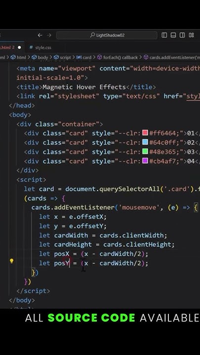 Magnetic Mousemove Effect using Javascript and html,css - YouTube