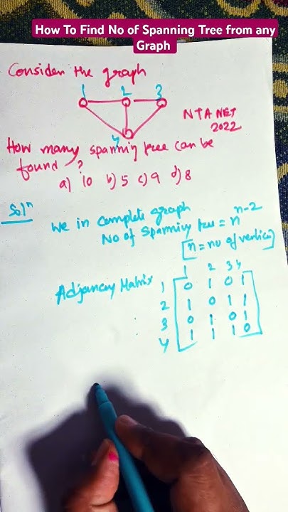 How to Find Number of Spanning Trees in Any Graph FAST! 🔥 #Shorts #spanningtree - YouTube
