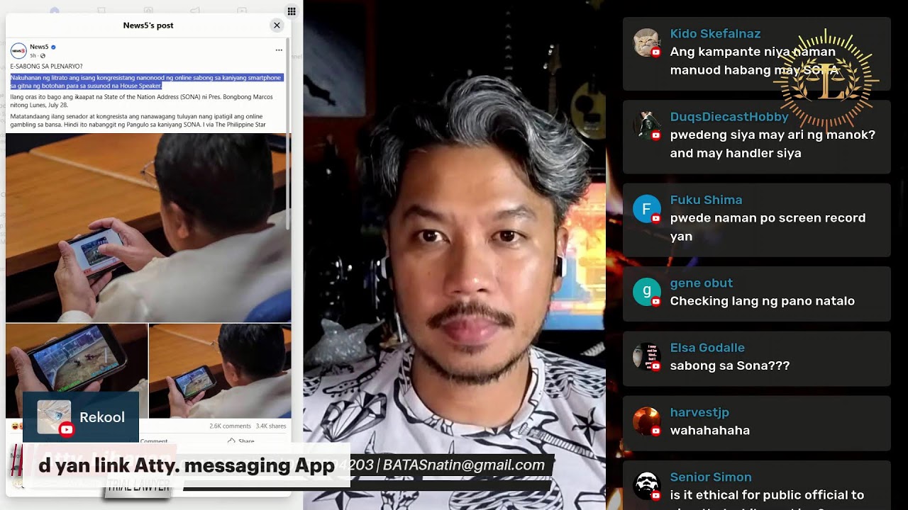 UMPISA PA LANG PANALO NA SA TALPAK! E-SABONG SA PLENARYO - YouTube