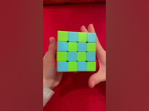 Checkerboard pattern - Rubik's cube 4x4 (6yo) - YouTube