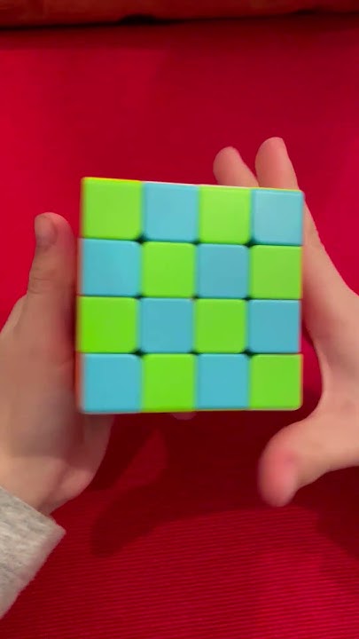 Checkerboard pattern - Rubik's cube 4x4 (6yo) - YouTube