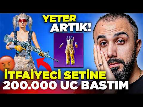İTFAİYECİ SETİNİ ALMAK İÇİN 200.000 UC BASTIM!! 😱 PUBG Mobile