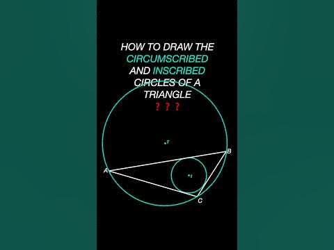 How to draw the circumscribed and inscribed circles of a triangle # ...