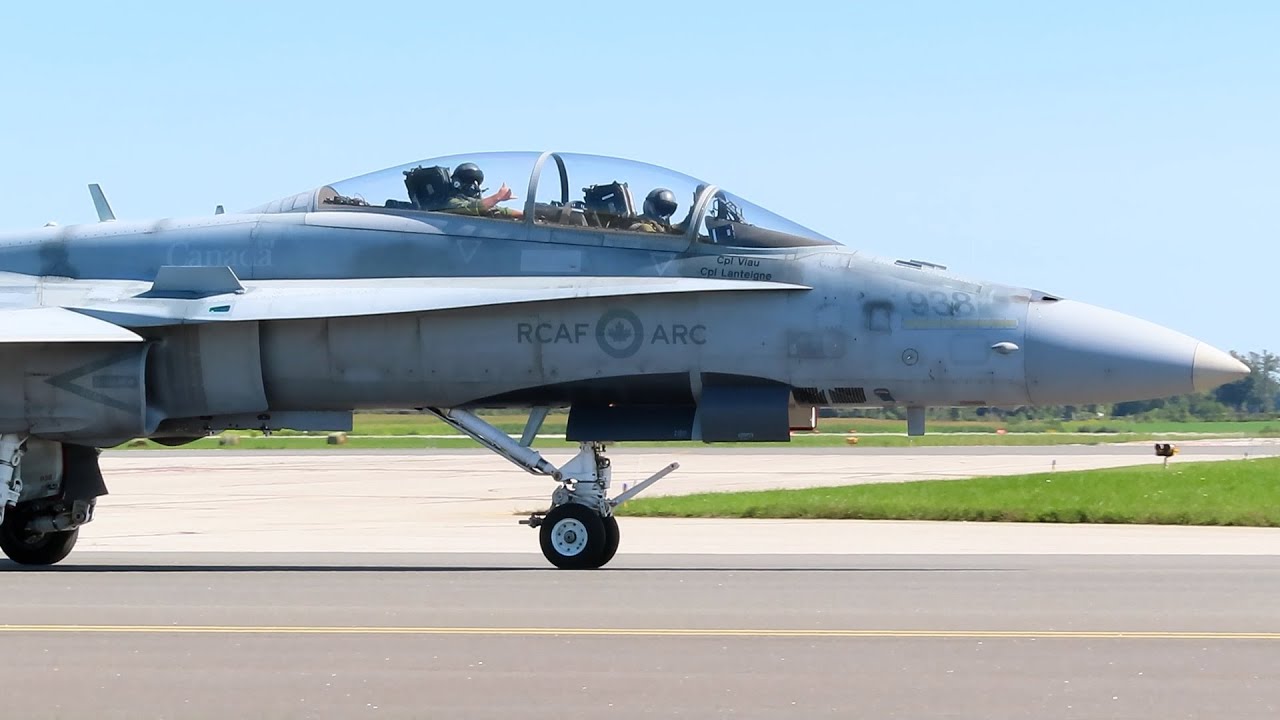 UP CLOSE! | CF-18 Hornet Landing and Taking Off at London International ...