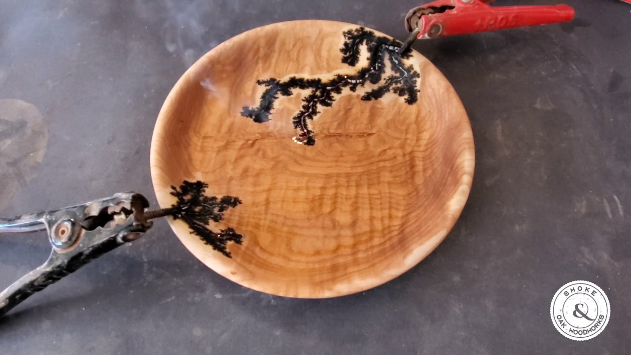 Fractal Wood Burning | Satifying Captured Lightning burn | Quilted ...