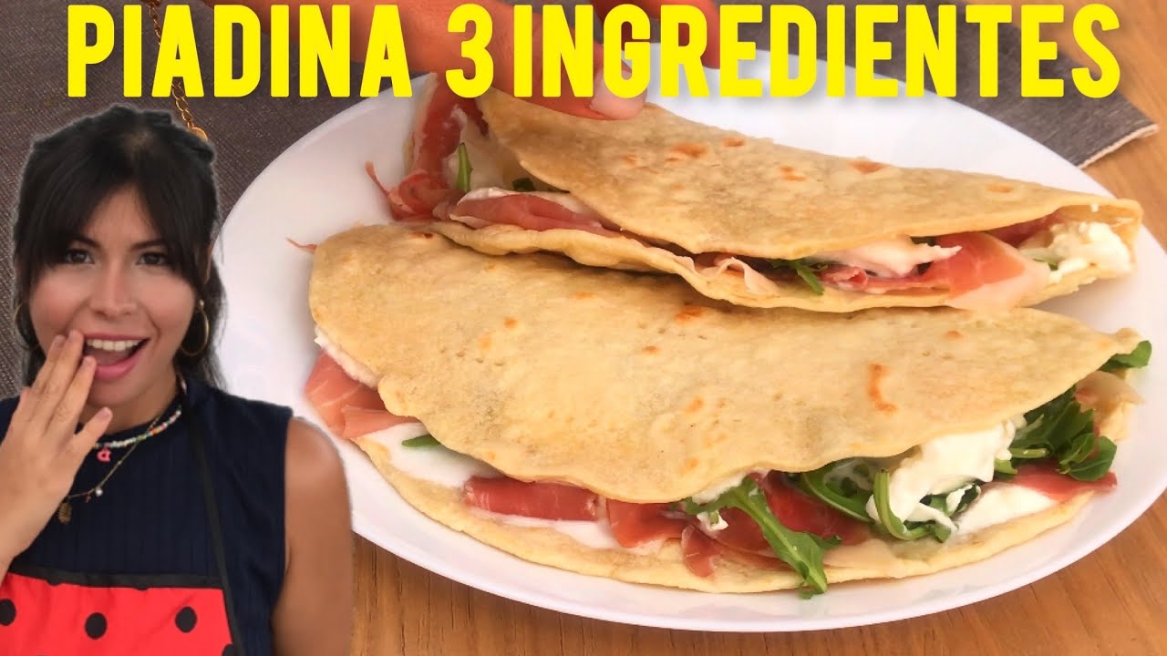 🇮🇹PIADINA Romagnola pan plano italiano solo 3 ingredientes! - YouTube