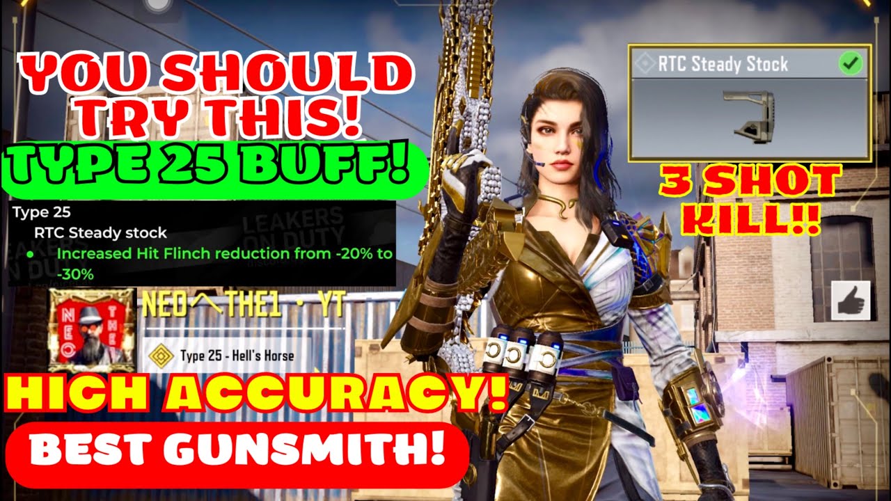 CODM | SEASON 4 TYPE 25 BUFF! | TYPE 25 BEST GUNSMITH 🔥 | DIAMOND ...