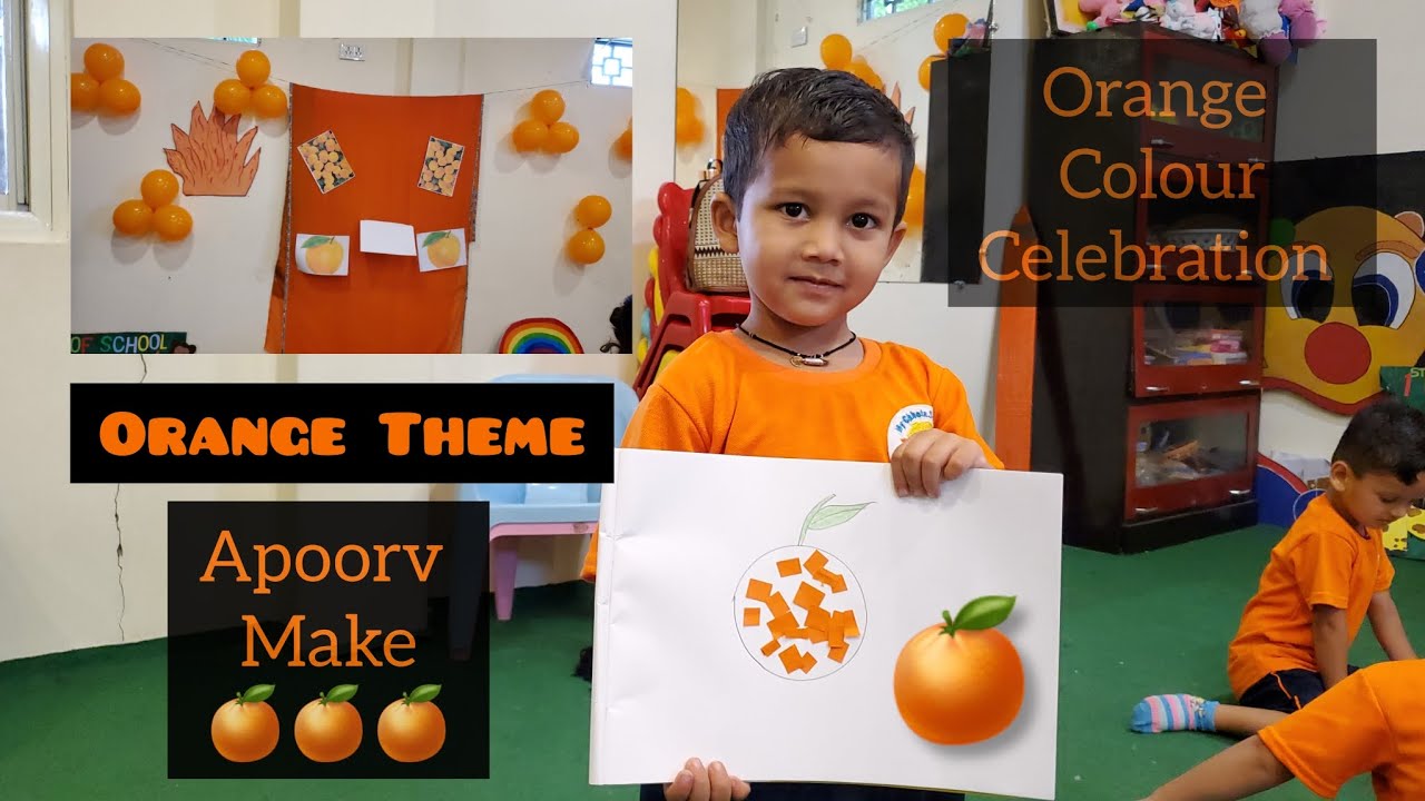 My School Blog | Orange Colour Day Celebration 🧡🧡 | Orange Theme # ...