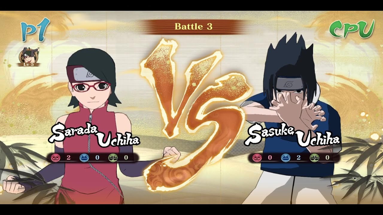 Sarada vs Sasuke (Part 1)- Naruto Storm Connections - YouTube
