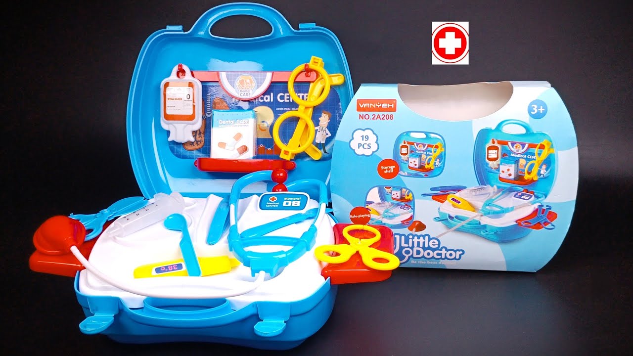 Kids toys Satisfying with Unboxing Cute Blue Colour Doctor Playset ...