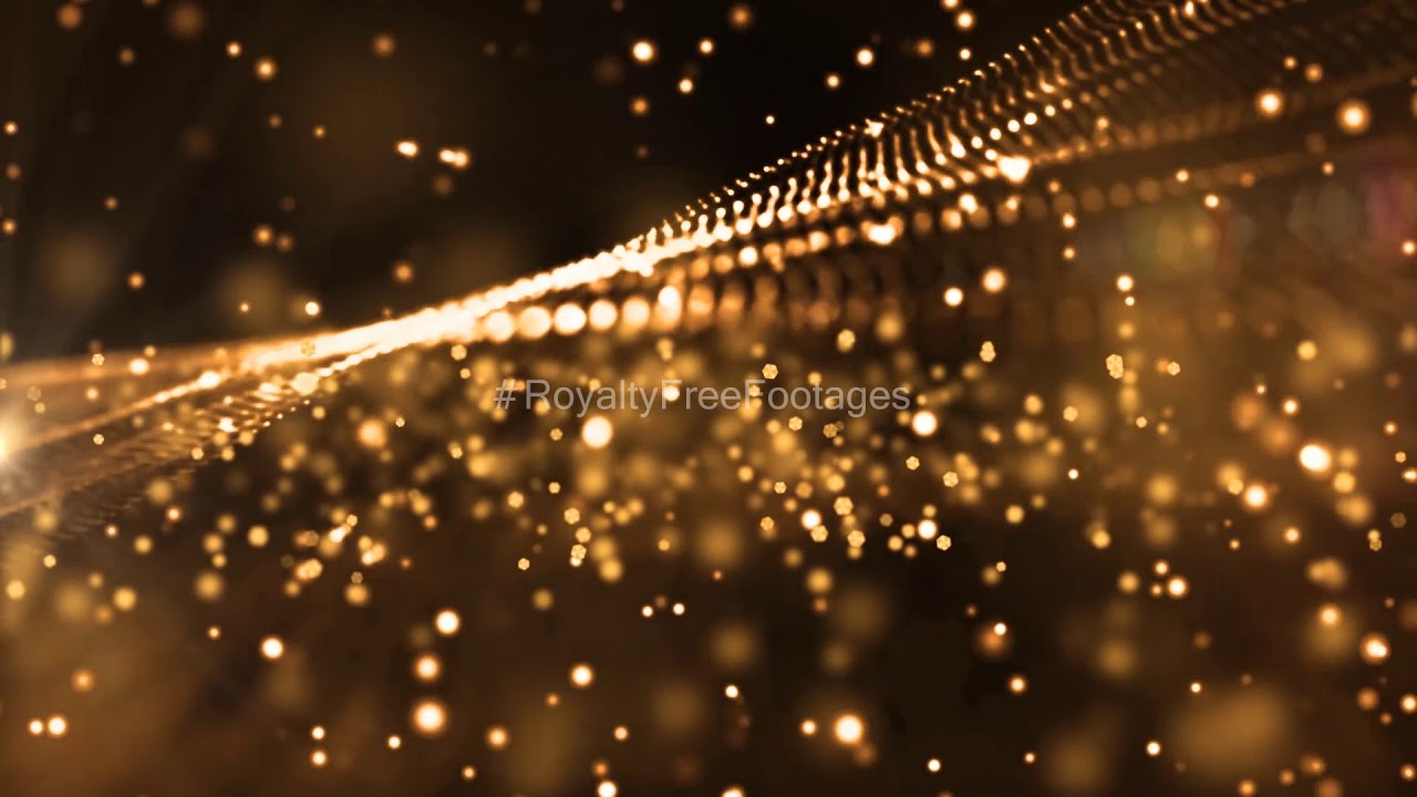 gold particles video, gold dust particles overlay | gold background ...