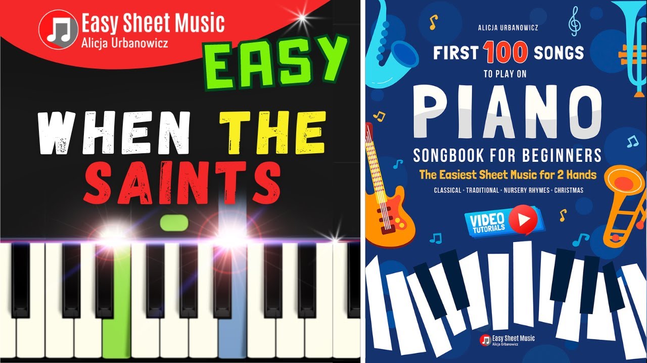 When the Saints - Piano Tutorial for Beginners I Easy Sheet Music PDF I SLOW - YouTube