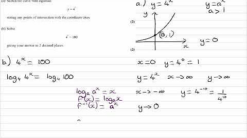 Exponentials & Logarithms Exam Questions - A Level Maths - Edexcel Pure Year 1 - YouTube