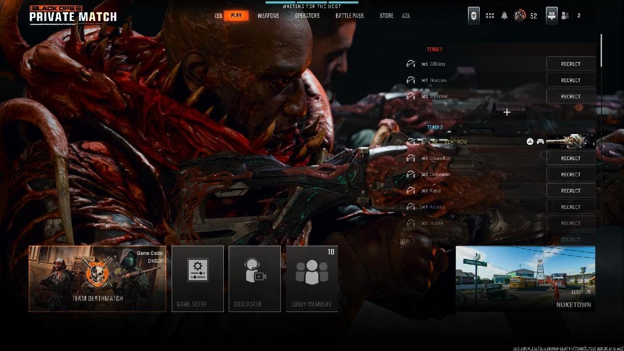 Bo6 parasite warrior bundle 3rd person gameplay nuketown - YouTube