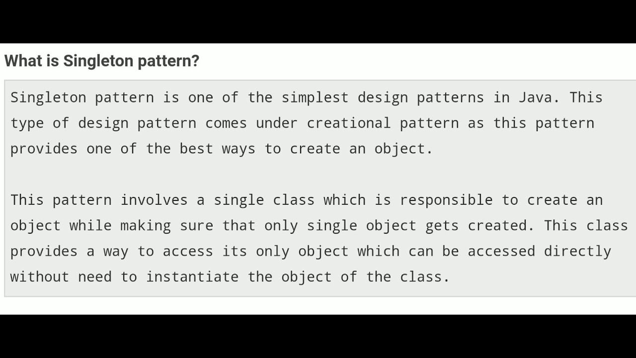Design Pattern Interview Questions and Answers - YouTube