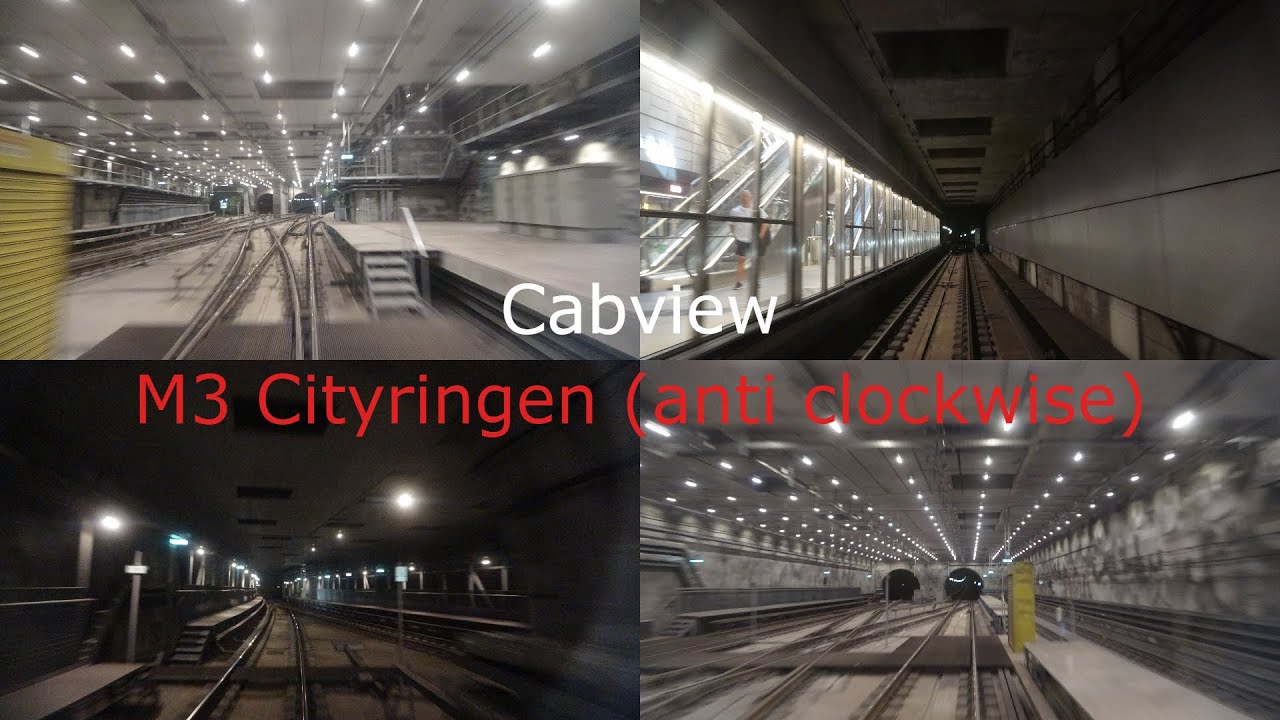 Cabview Copenhagen Metro M3 / Cityringen (anti clockwise) - YouTube