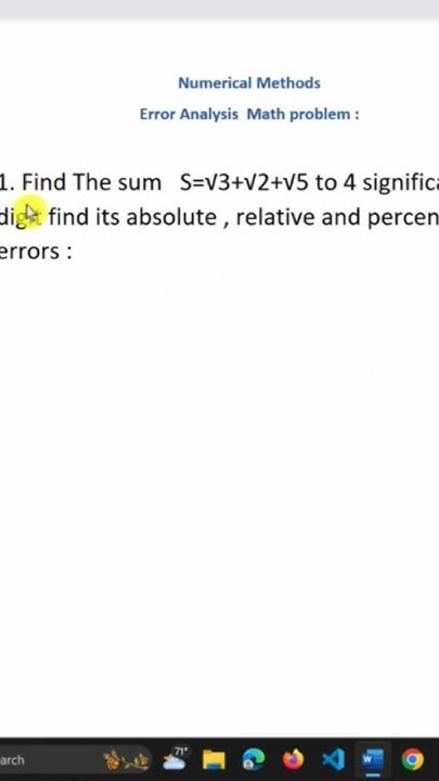 Numerical Methods : Error Analysis in Numerical Method Bangla || Part 2 ...