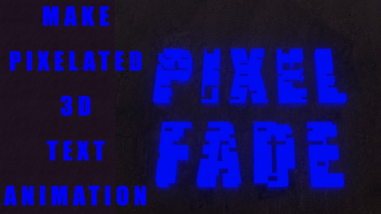 How To Make A Pixelated 3D Text Animation in Blender (Eevee) - YouTube