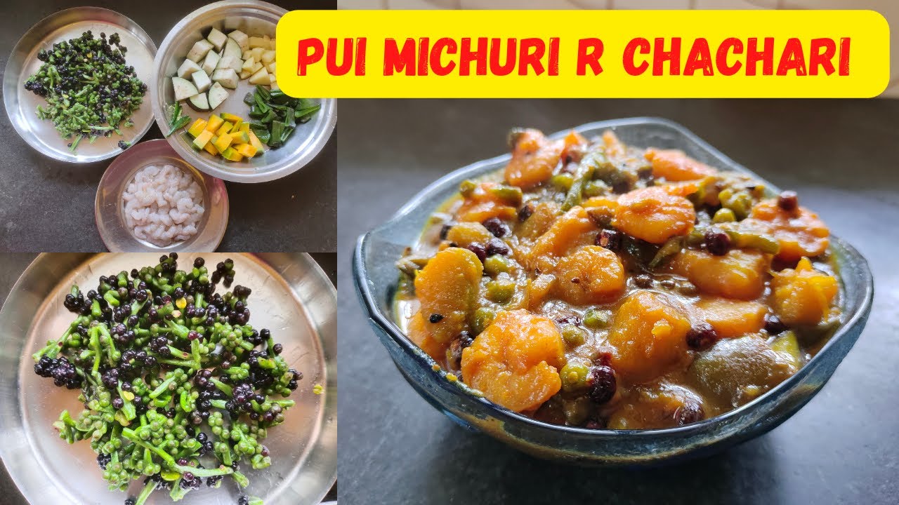 Pui Michuri r Chachari | পুঁই মিচুরি | Bengali Veg Recipe | Bengali ...