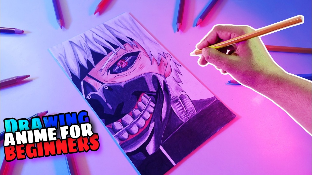 Anime Drawing with Cheap Color Pencil For Beginners!! || Noob To Pro ...