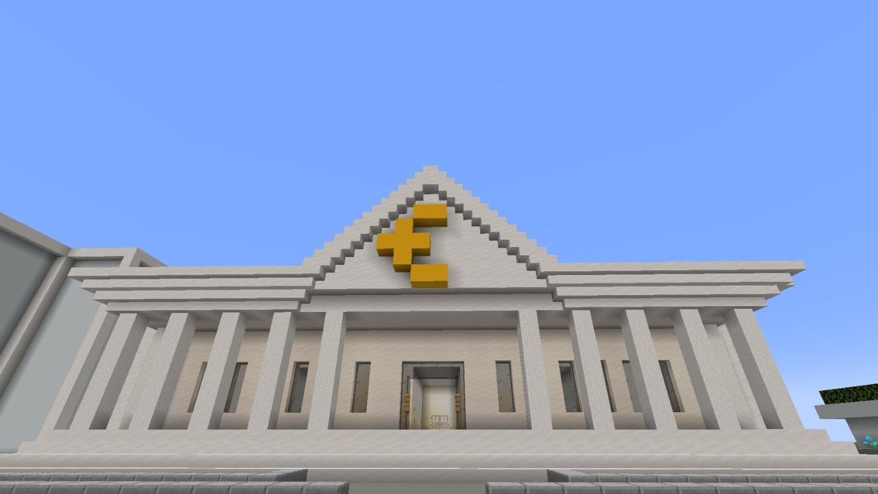 TUTO BUILD FAIRE UNE BANQUE A L' AMÉRICAINE DANS MINECRAFT - YouTube
