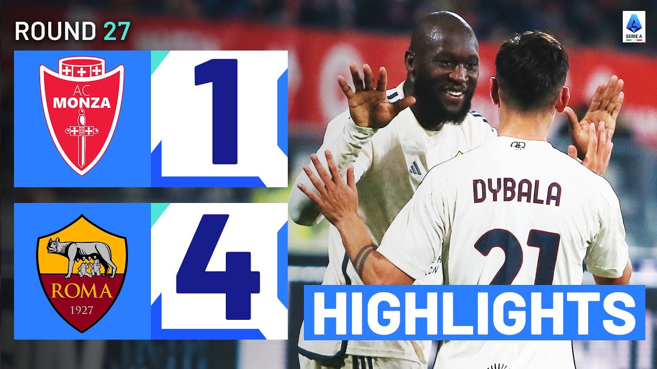 MONZA-ROMA 1-4 | HIGHLIGHTS | Dyabla and Lukaku shine in Giallorossi ...