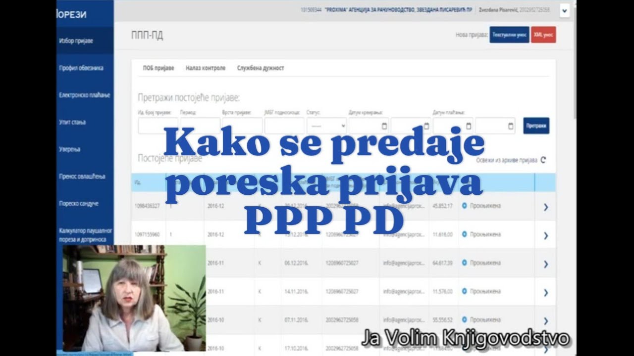Kako se predaje poreska prijava PPP PD - YouTube