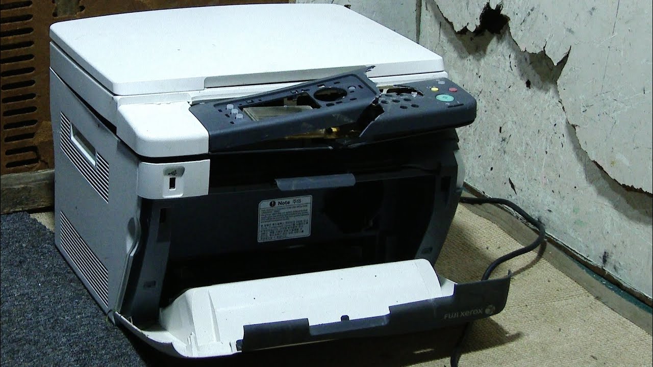 Smash Fuji Xerox DocuPrint Printer - YouTube