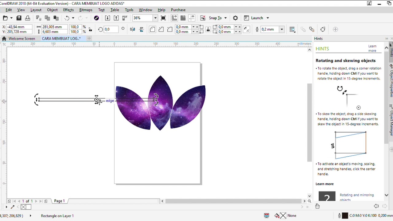 CorelDRAW 2018 64 Bit Evaluation Version CARA MEMBUAT LOGO ADIDAS - YouTube