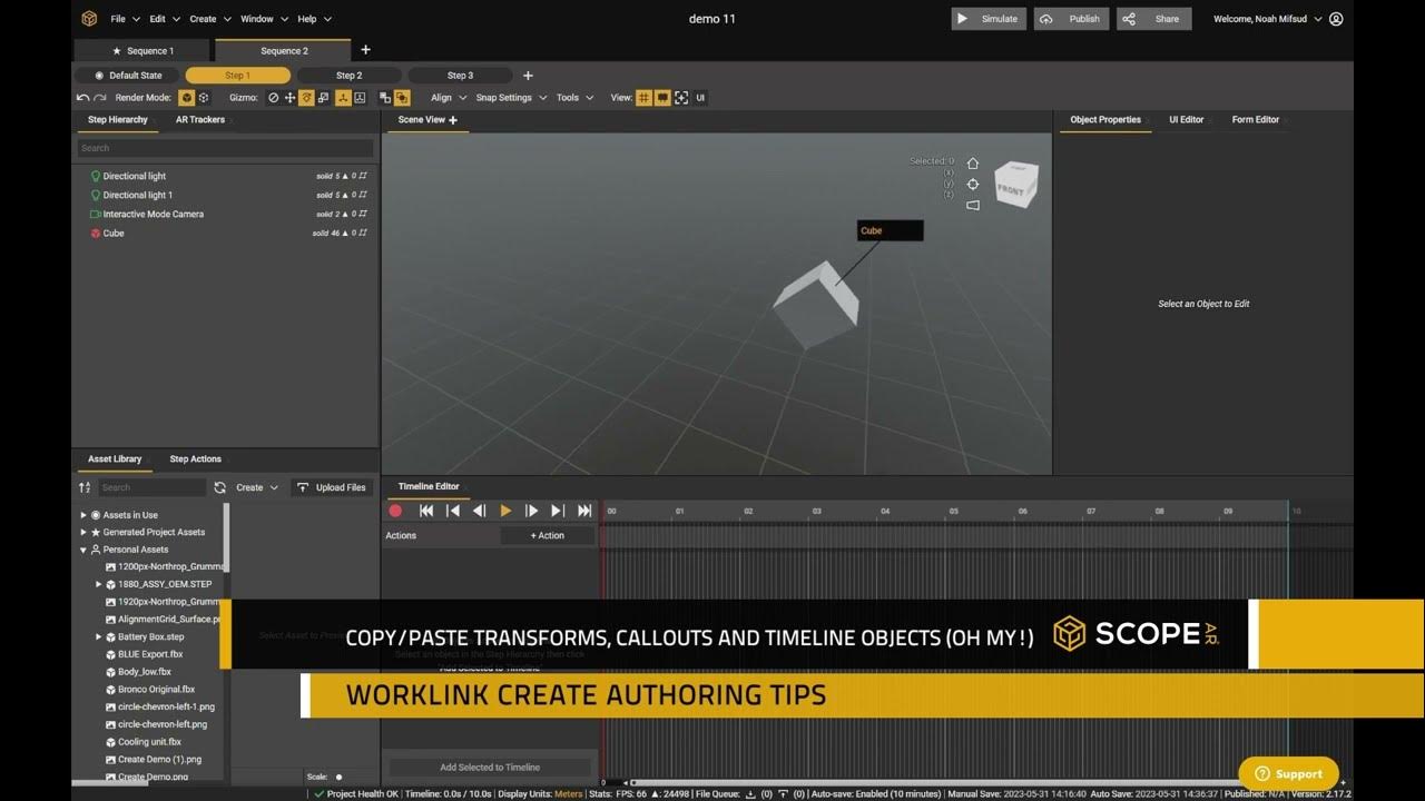 Create Authoring: Tip of the Week "Copy/Paste Transforms, Callouts and TimeLine Objects, oh my ...