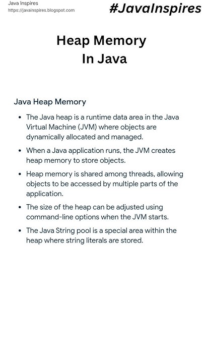 About Java Heap Memory #JavaInspires #interviewquestions #Java - YouTube