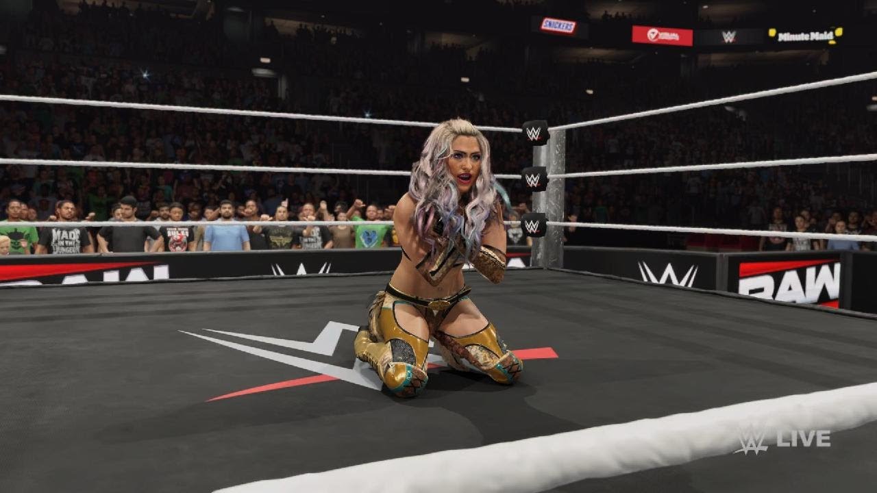 WWE 2K25 Giulia wrestles with Ripley Full Match - YouTube
