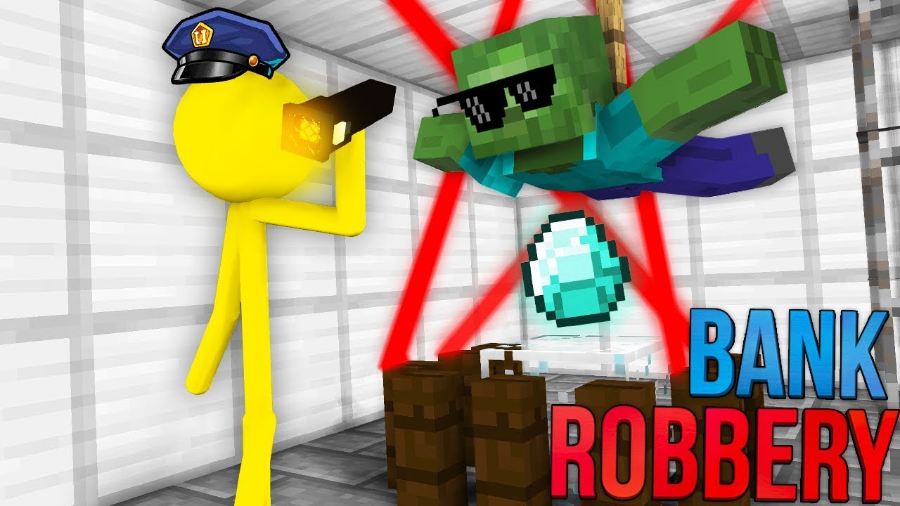 Monster School : AVM SHORTS - STICKMAN CHALLENGE & BANK ROBBERY ...
