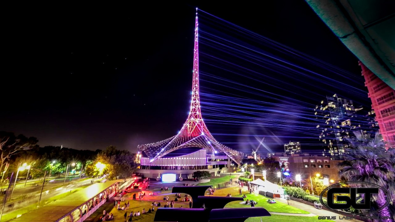 Laser Mapping Example | White Night Laser Show By Genius Laser - YouTube