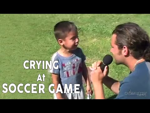 Kid Can't Stop Crying At Soccer Game - YouTube