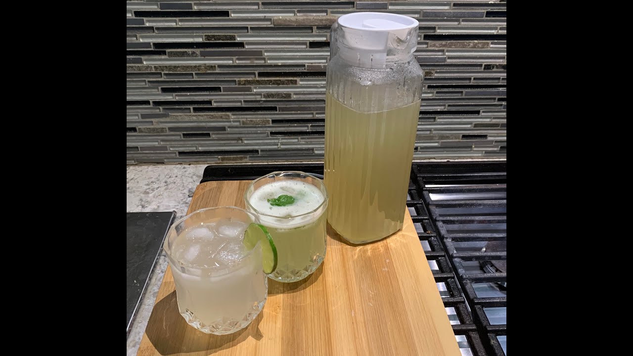 Homemade Lemon Squash/ Mint Margarita & Lemonade - YouTube