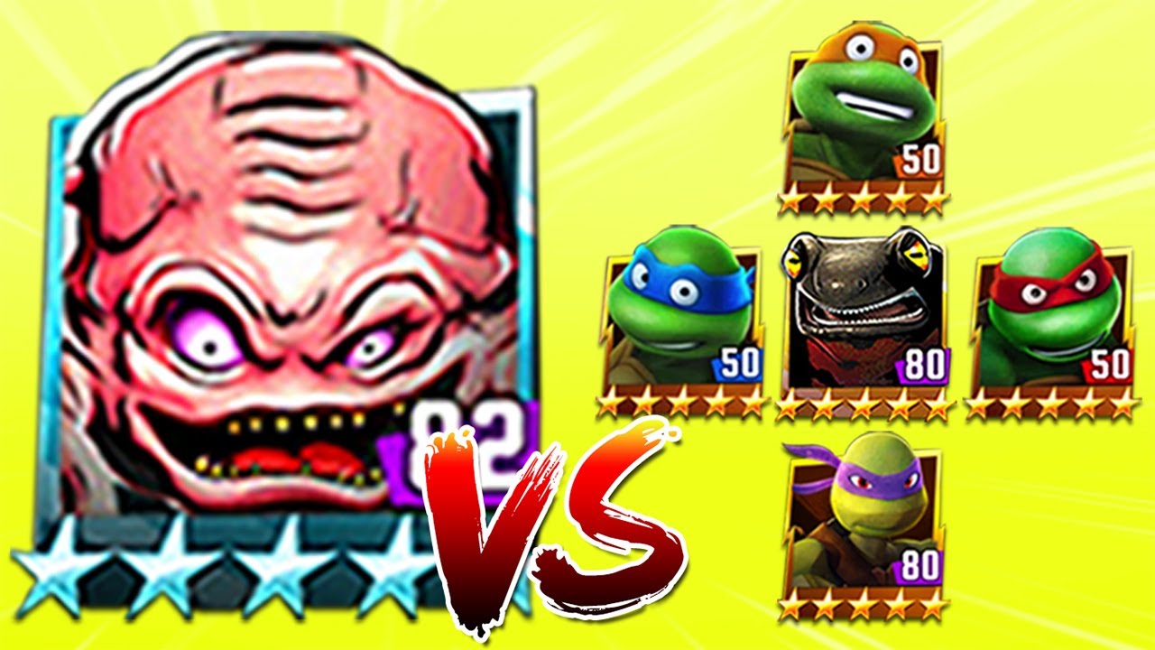 TMNT Legends Krang Classic VS Raph Classic, Mikey Classic, Leo Classic ...