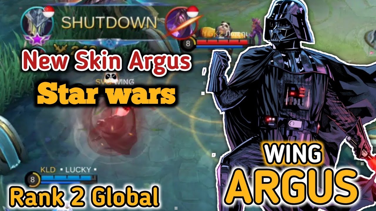 ARGUS New Skin Star Wars | WING (Argus) Top 2 Global | Mobile Legends ...