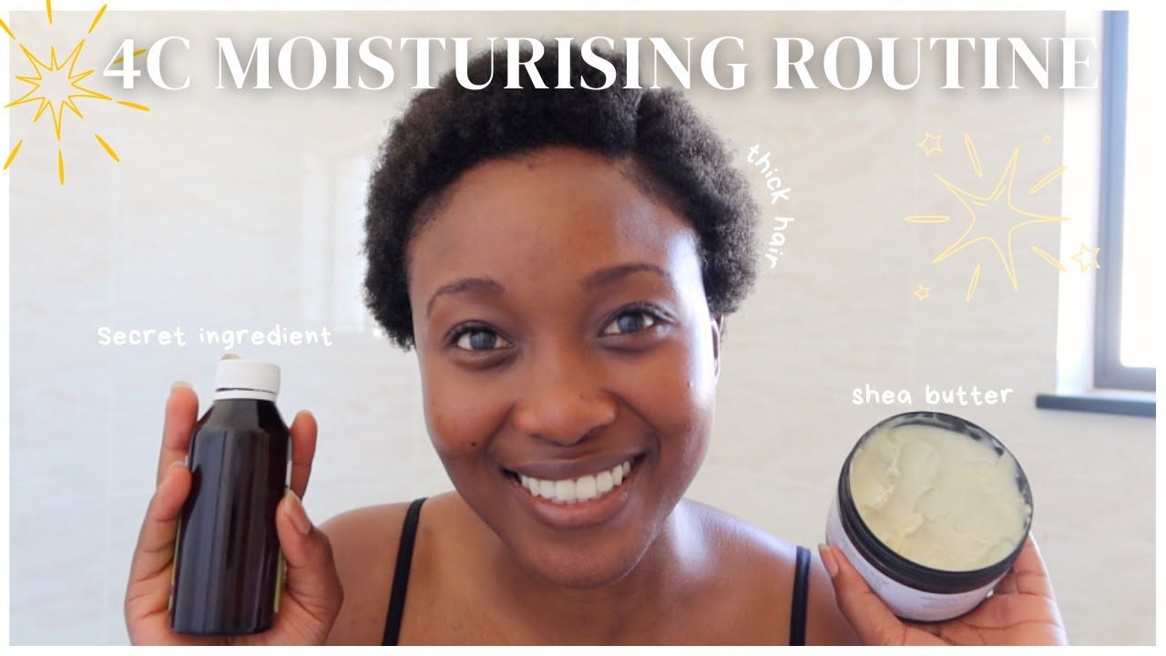 My short 4c Hair Moisturising Routine| How to thicken hair with this ...