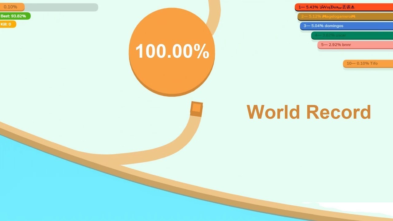 Completing the world record Playing paper io - YouTube