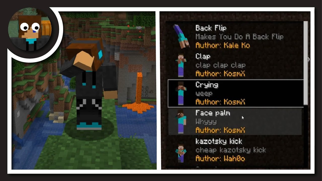 You Can Create and Add Your Own Emote (MOD) - Minecraft - YouTube