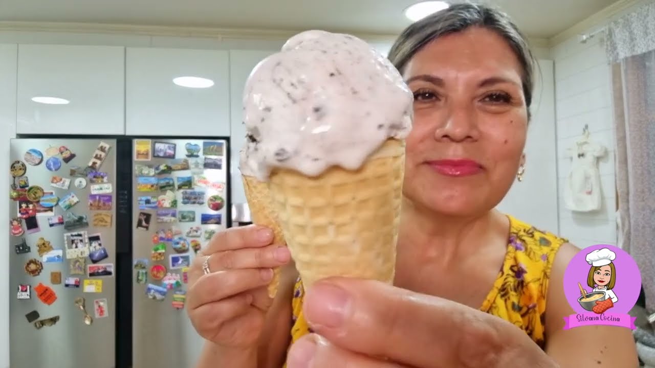 Sin Máquina Helado casero cookies & cream - Silvana Cocina - YouTube