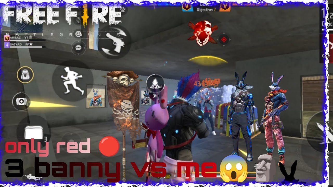 3 banny vs me 😱🗿 | banny attack ⚡ | only red 🔴 number | gerena free ...