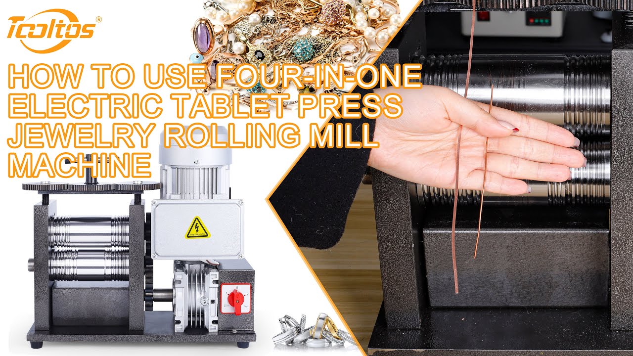 How to Use Four-in-one Electric Tablet Press Jewelry Rolling Mill ...