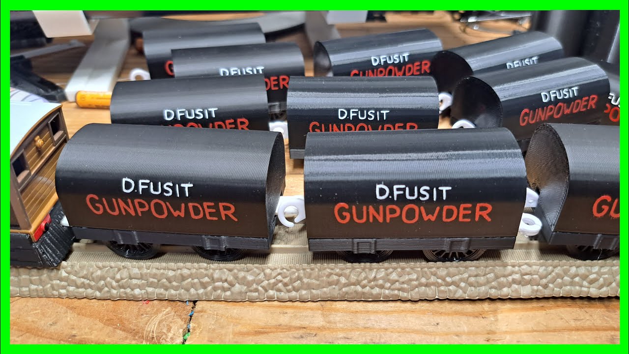 Trackmaster 3D Printed D FUSIT GUNPOWDER wagon Custom - YouTube